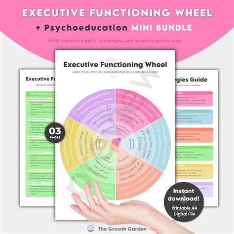 Executive Functioning Wheel Coping Skills Poster For Adhd Autism