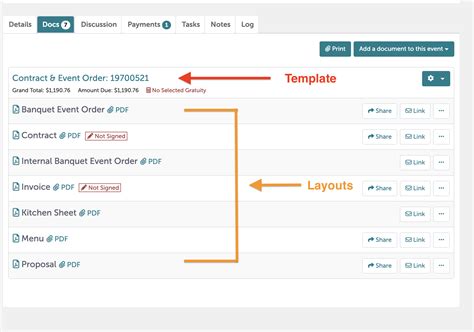 how to create documents for an event tripleseat support