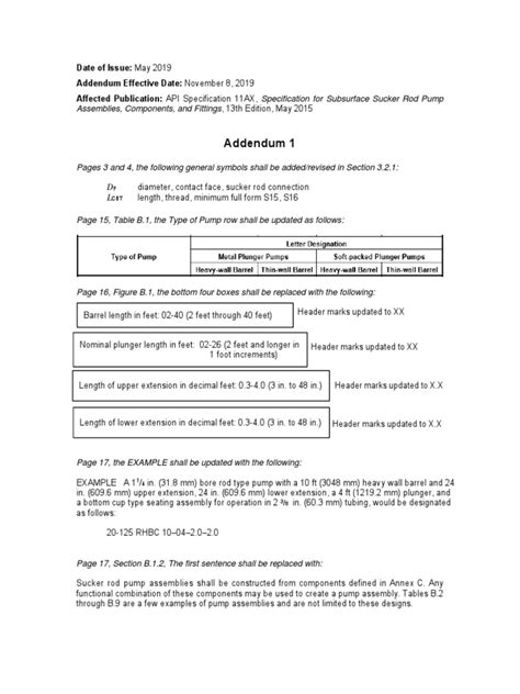 Api 11ax 13th Edition Addendum 1 20190513 Pdf Foot Unit Pipe
