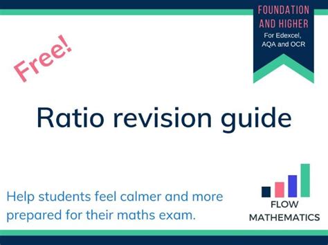 Ratio Revision Guide For Gcse Teaching Resources