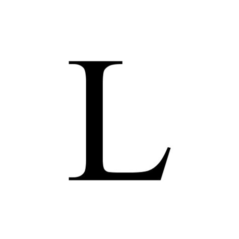 L Latin Capital Letter L Times New Roman Graphemica