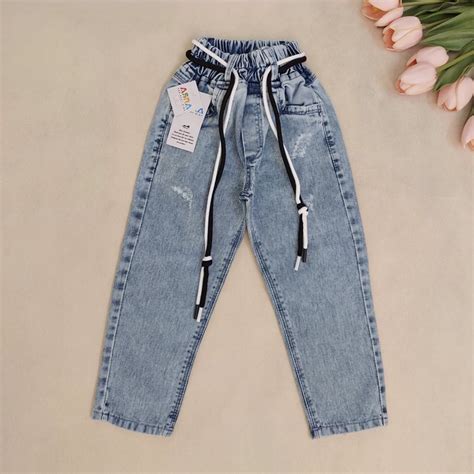 خرید و قیمت شلوار لی مام نوجوان جین دخترانه پسرانه از غرفه رزآرا