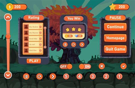 Premium Vector List Of Mobile Games Game Ui Kit User Interface Ui Ux