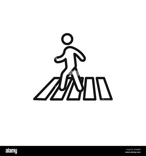 Crosswalk Icon Vector Logo Set Collection For Web App Ui Stock Vector