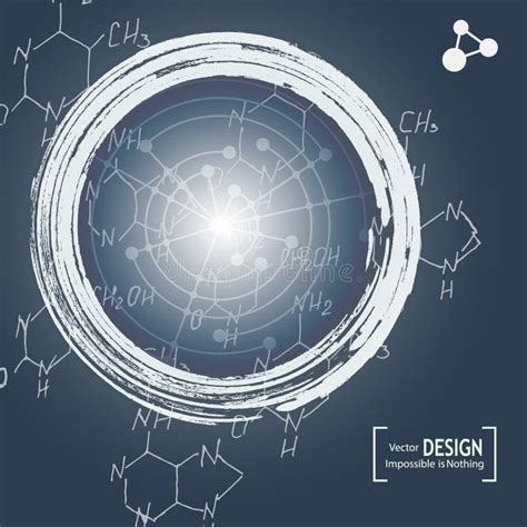 Abstract Background With Scientific Formulas Stock Vector Illustration Of Creative Connect