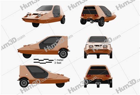 bond bug 1970 blueprint template
