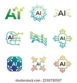 Set Artificial Intelligence Ai Processor Chip Stock Vector Royalty Free 2550730489 Shutterstock