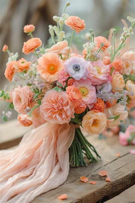 Lush Floral Arrangement With A Book On A Wooden Table Ai Generated