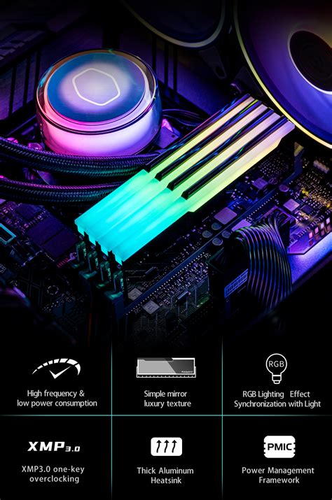 Asgard New Ddr5 32g Ram 16gx2 Black Rgb Ram 6600mhz Water Cooled Case