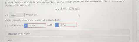 Solved By Inspection Determine Whether Y ﻿is An Exponential