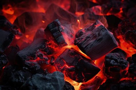 Chispas Rojas De Brasas Contra Un Fondo Oscuro Foto Premium