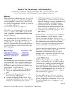 Defining The Hierarchy Of Project Objectives IPMA USA Defining The Hierarchy Of Project