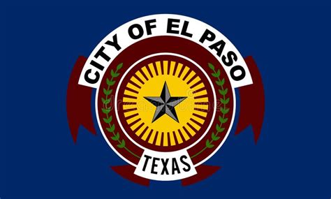 Flag Of El Paso City Texas Stock Vector Illustration Of Flag 246926462