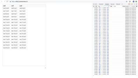 Javascript React Data Grid Rows Disappearing On Dynamically Providing Height Stack Overflow