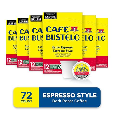 Café Bustelo Espresso Style Dark Roast Coffee 72 Count Keurig K Cup P