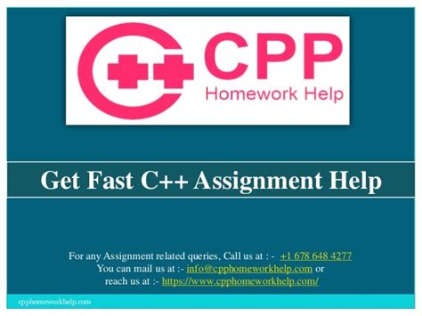 Get Fast C Homework Help Pptx