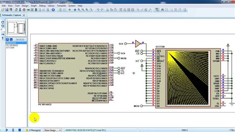 Pic18f46k22 Mcu With St7735r Tft Display Proteus Simulation Youtube