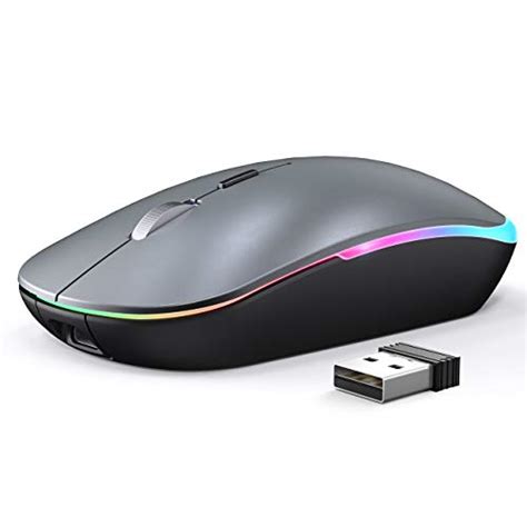 RGB Wireless Mouse WisFox G Rechargeable Silent Wireless Bluetooth Mouse Modes Bluetooth