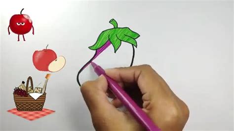 آموزش کشیدن نقاشی ساده بادمجان