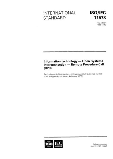 ISO IEC 11578 1996 IEC Standards VDE Publishing House