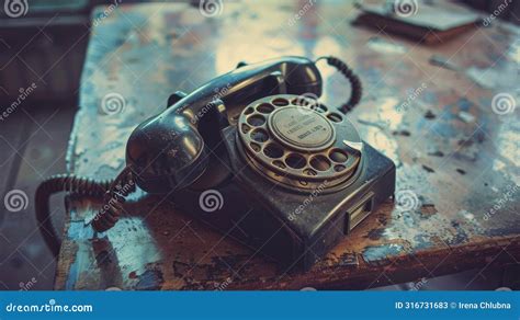 Retro Rotary Dial Telephone Stock Illustration Illustration Of