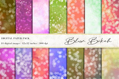 Blur Bokeh Digital Papers Graphic by BonaDesigns · Creative Fabrica