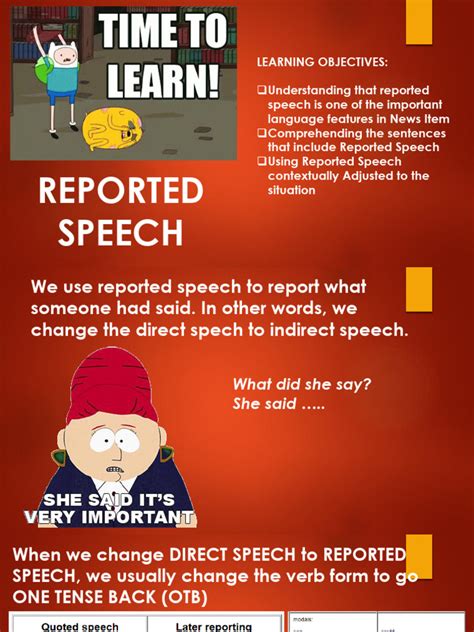 Reported Speech Slides For E Learning Pdf1661738385 Pdf Verb Question