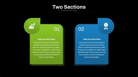 Two Sections PowerPoint Compare Ideas Clearly
