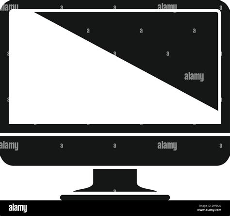 responsive monitor icon simple vector computer screen display