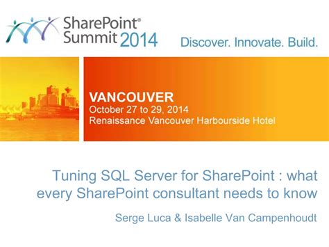 tuning sql server for sharepoint 2013 what every sharepoint consultant