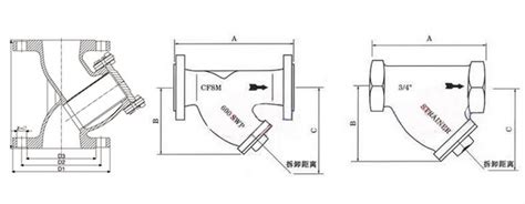 y型过滤器图纸表示 管道过滤器图纸符号 给水过滤器图纸符号 大山谷图库