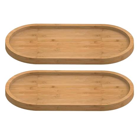 2pcs Soap Tray Small Wooden Tray Soap Tray Wooden Tray Soap Dispenser Tray 16x8x1cm Wooden