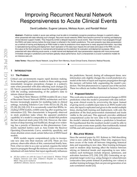 Improving Recurrent Neural Network Responsiveness To Acute Clinical Events Deepai
