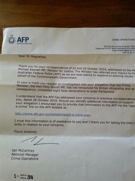 The Ideas Man Letters From Afp And Aec And A Letter To Senator Ronaldson