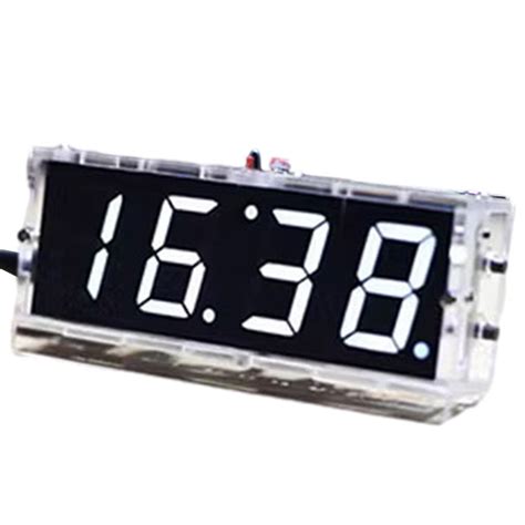 Electronic Clock Diy Kit Led Microcontroller Kit 4 Digital Clock Time Light Control Temperature