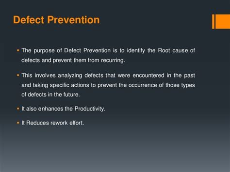 Defect Prevention