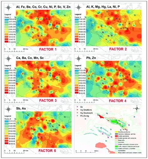 Spatial Distribution Of Factors A Geological Scheme Is Provided As A