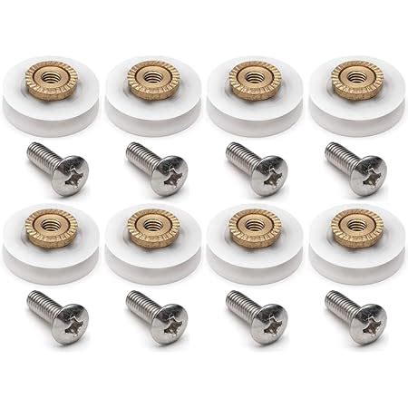 4 X Rulli Di Ricambio Per Porta Doccia Corridori Ruote Scanalate Diametro 19 Mm Amazonit