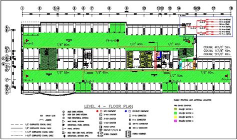 Cable Routing And Antenna Location Electrical Plan Dwg File