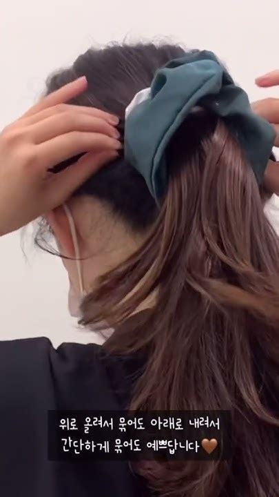 스크런치스타일링 긴머리로우번스타일링 Self Hair Hair Styling 차홍룸용산점 김다은 가시번스타일링 로우번 머리예쁘게묶는법 셀프스타일링