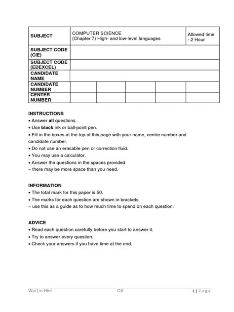 Cs Ch7 High Low Level Languages Pdf Computer Programming Software