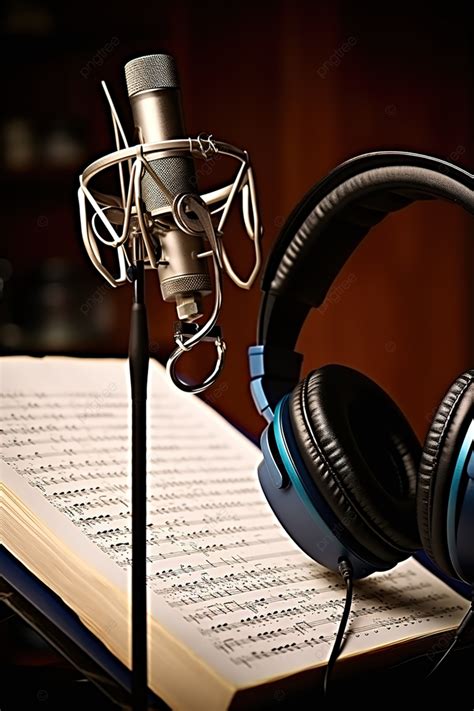 녹음 스튜디오의 악보와 헤드폰 배경 배경 화면 및 일러스트 무료 다운로드 Pngtree