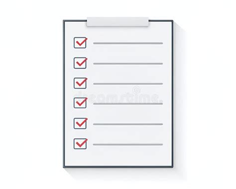 Clipboard Checklist Vector Illustration Paper Document Checkboxes