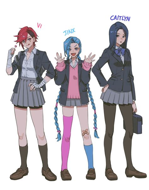 Jinx Vi Caitlyn Arcane Jinx Arcane Vi And 1 More League Of