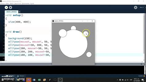 Comando Mousex Y Mousey En Processing Uso Del Mouse En Programación