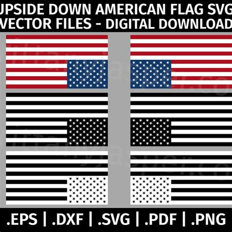 Upside Down Flag Png Etsy