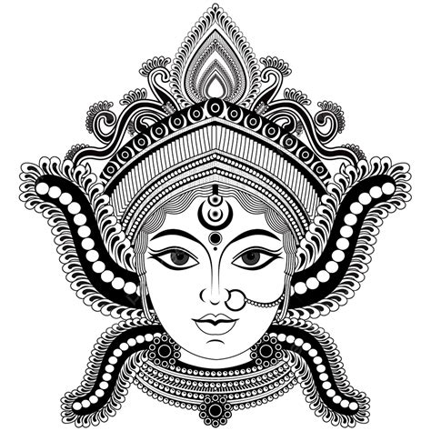 Durga Maa Vector Art Durga Drawing Durga Sketch Durga Maa Png And