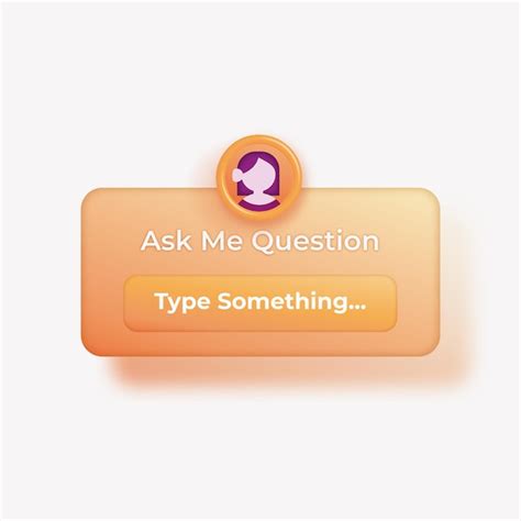 premium vector ask me question social media sticker badge vector 3d