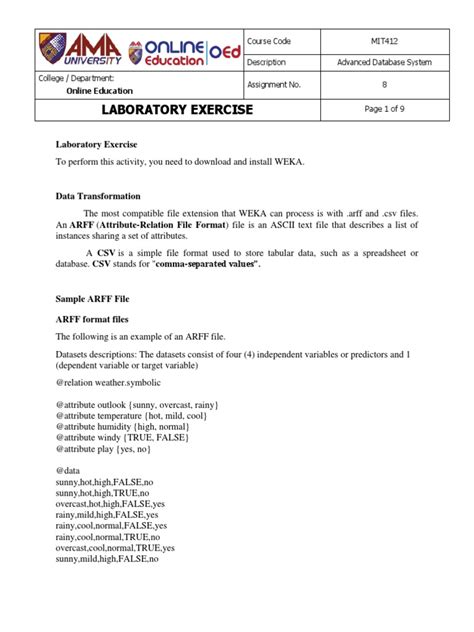 Lab Exercise Pdf Comma Separated Values Statistical Classification