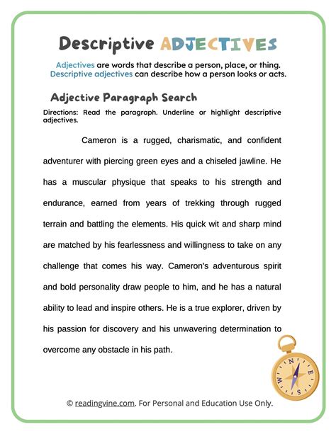 List Of Descriptive Adjectives